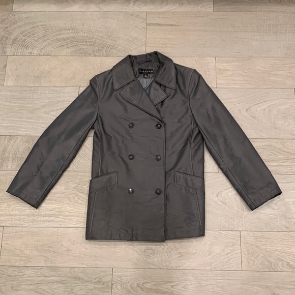 Gallery | Jackets & Coats | Gallery Gray Double Breasted Trench Coat ...